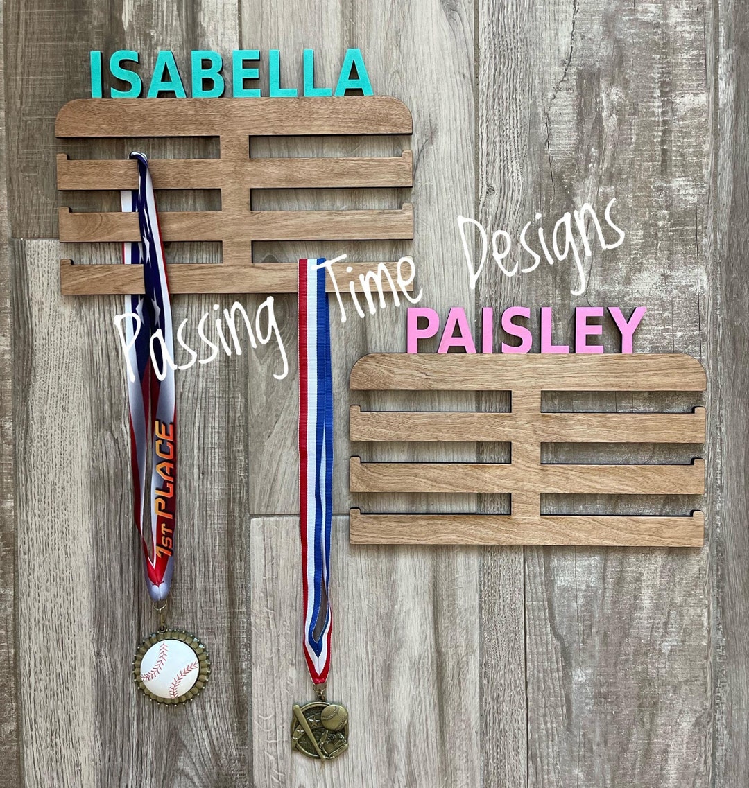 Custom Name Medal Holder Display Hanger Rack, Personalized Award ...