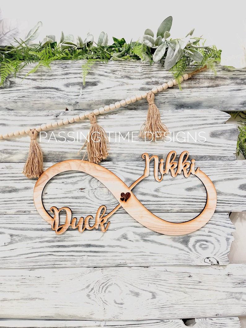 Wood Infinity Sign With Names / Wood Personalized Infinity | Etsy