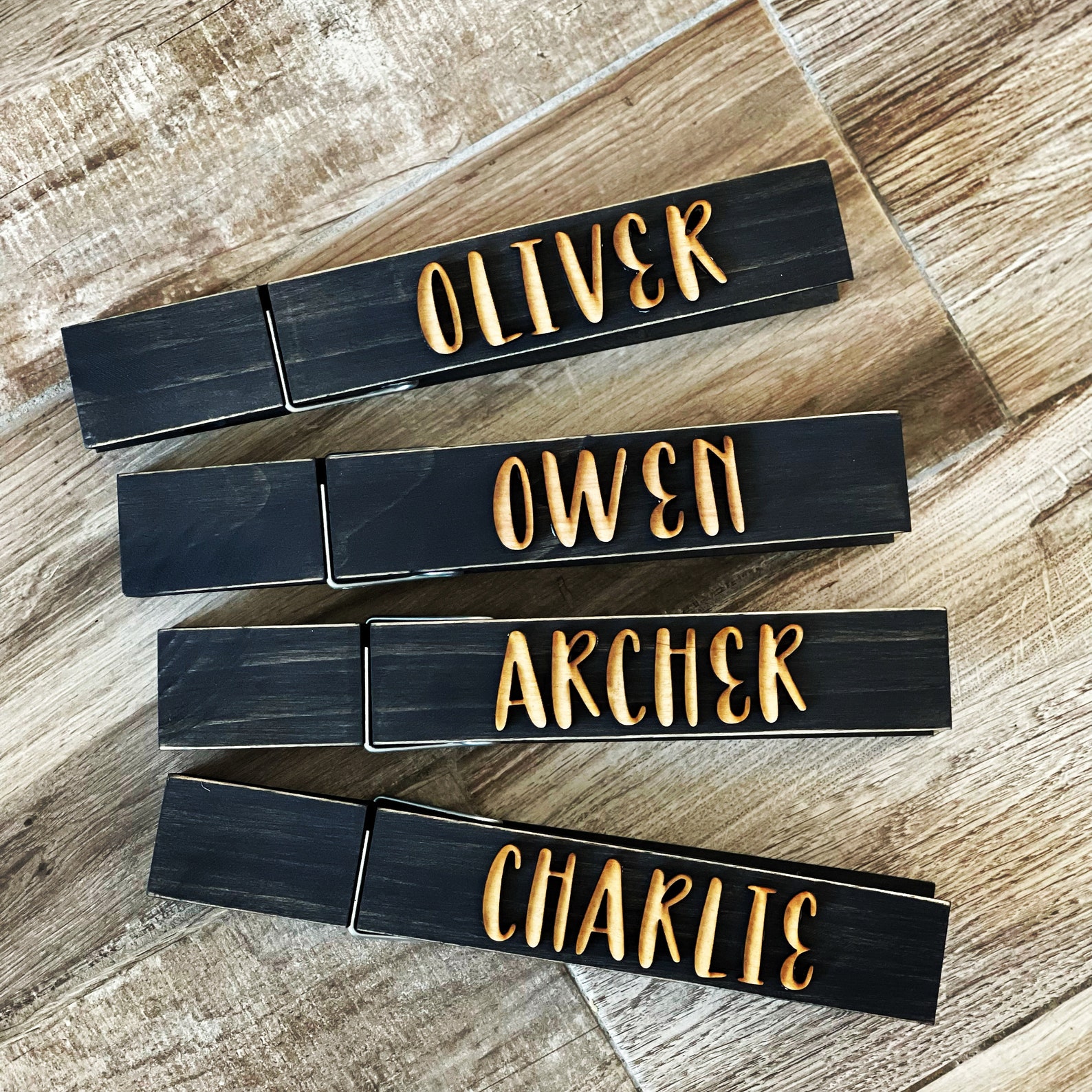 Custom Jumbo 3D Clothespin Towel Holder: Personalized Bathroom Decor ...