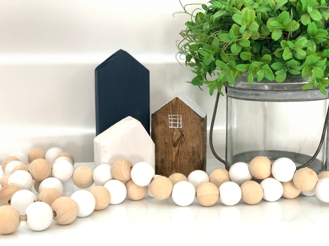 Mini Wood House SETS / Wood House / Farmhouse Decor / Rustic | Etsy