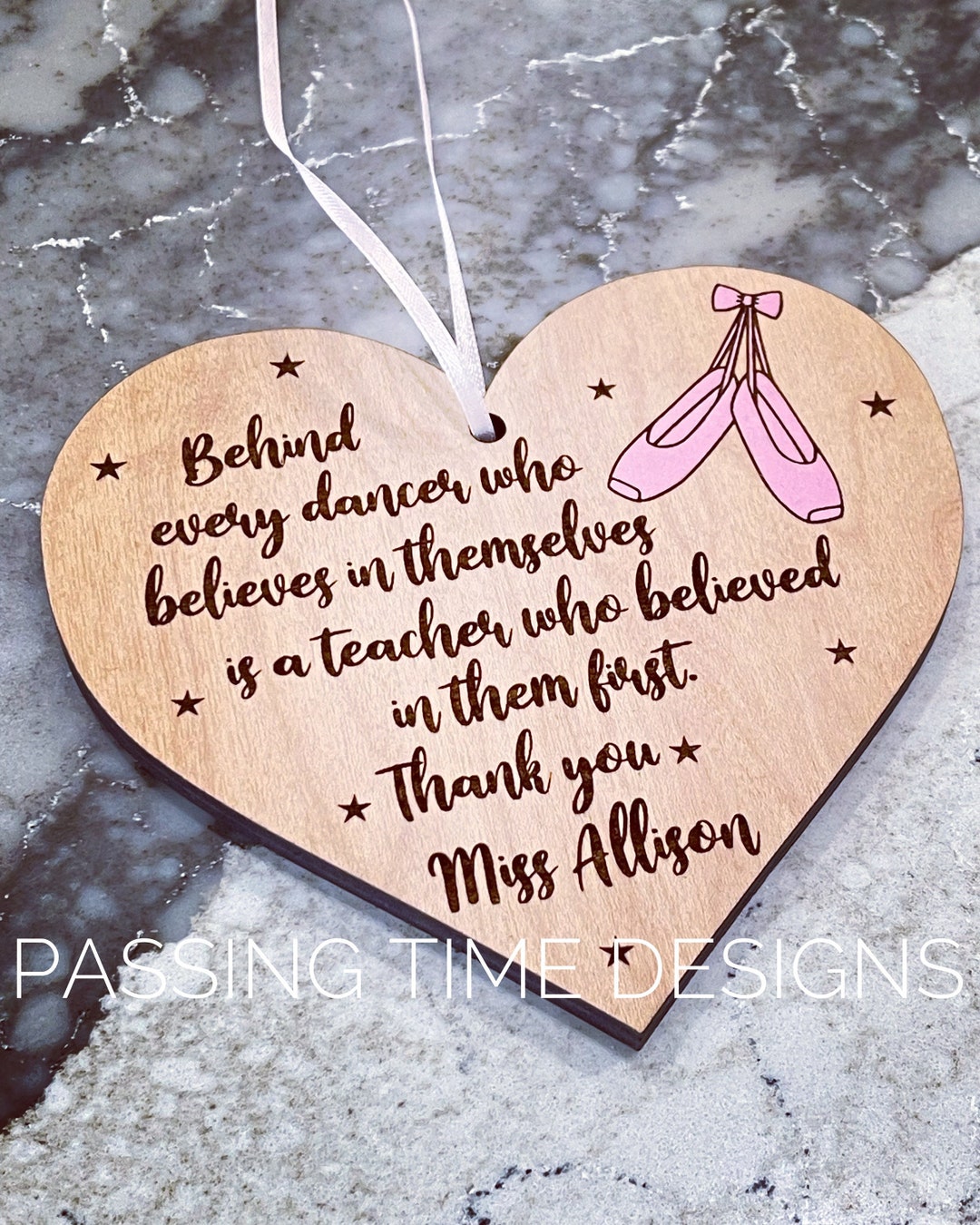 Personalized Ballet Teacher Appreciation Gift / Ornament / Hanging Sign ...