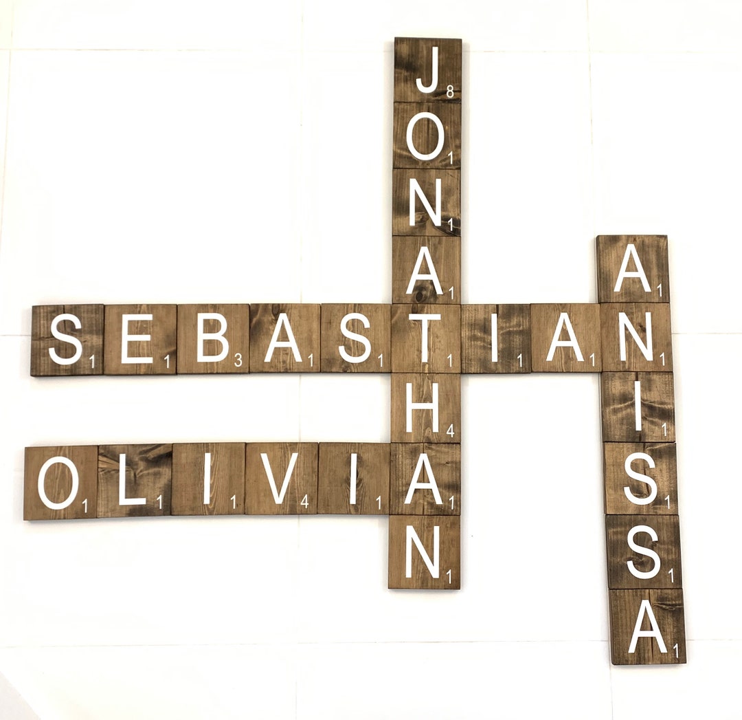 Small 3.5" Scrabble Tiles / Scrabble Letters / Sale Wall Art / Custom ...