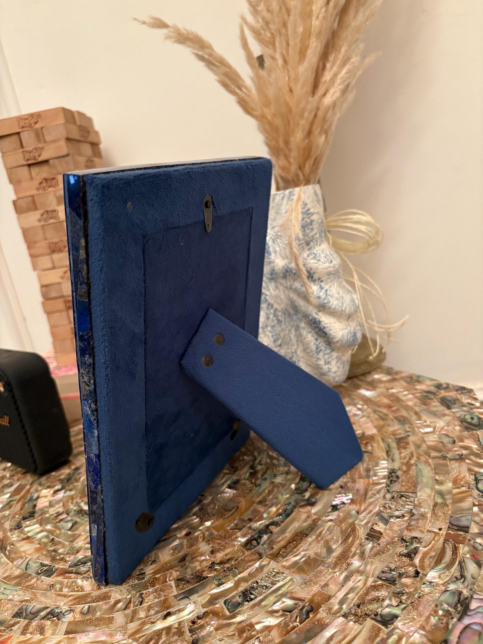 Handmade Lapis Lazuli Photo Frame – Elegant Natural Stone Picture Frame ...