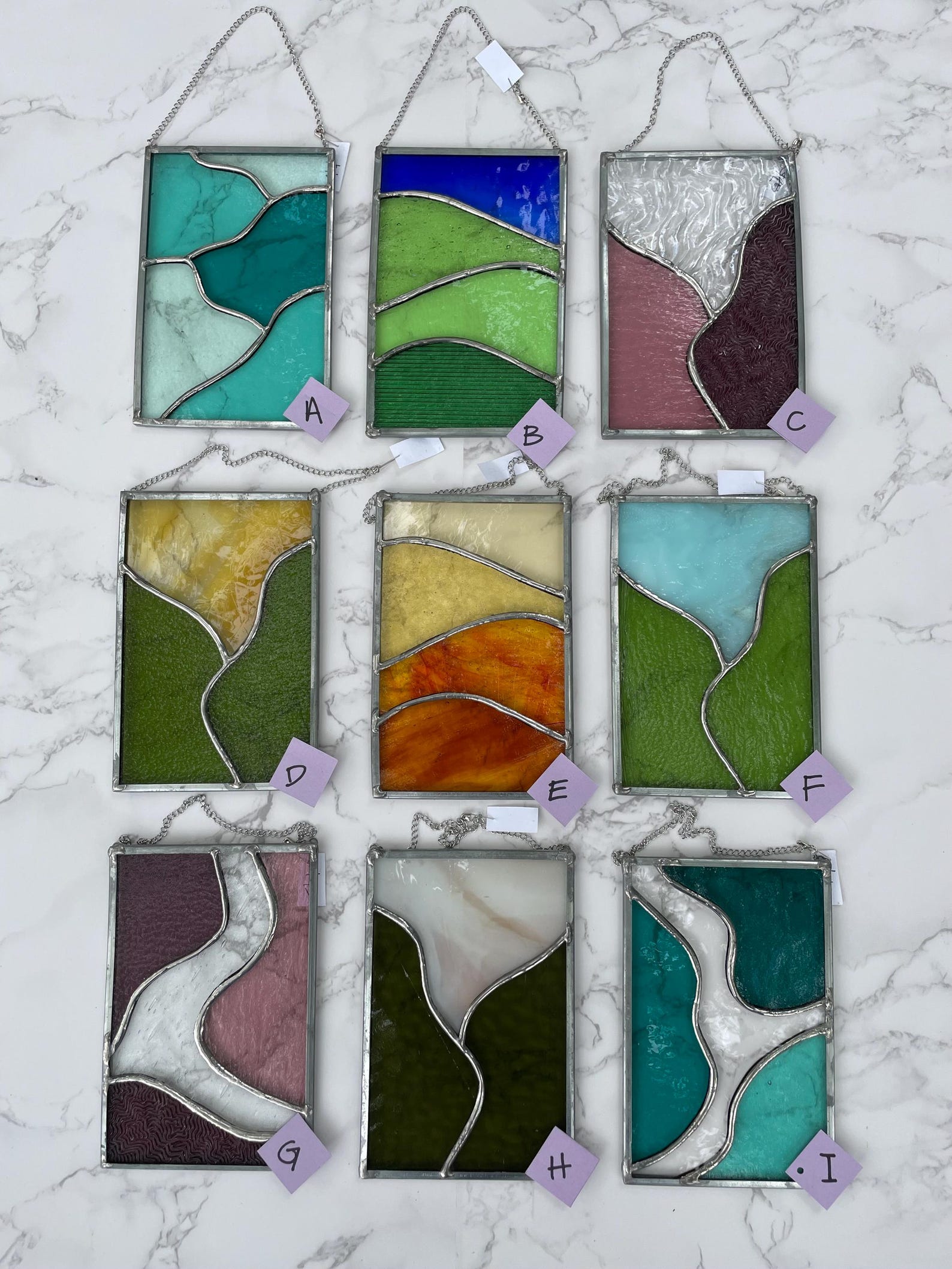 Stained Glass Landscape 4x6 Suncatcher - Etsy