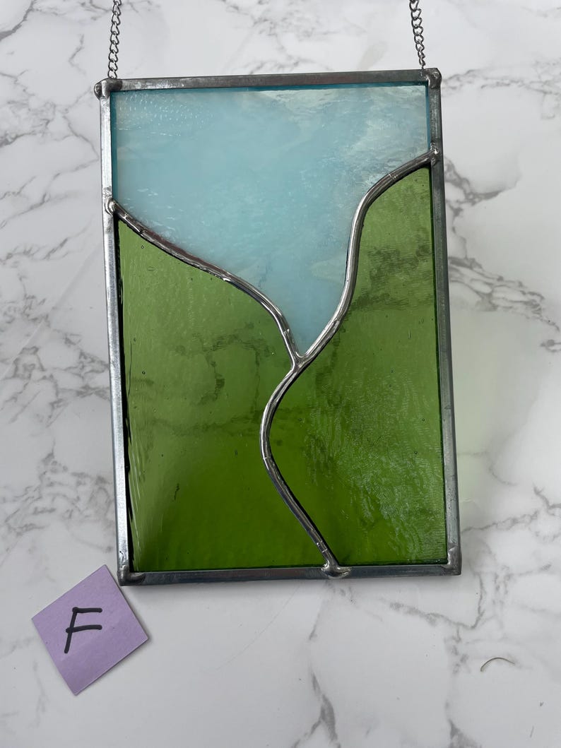 Stained Glass Landscape 4x6 Suncatcher - Etsy