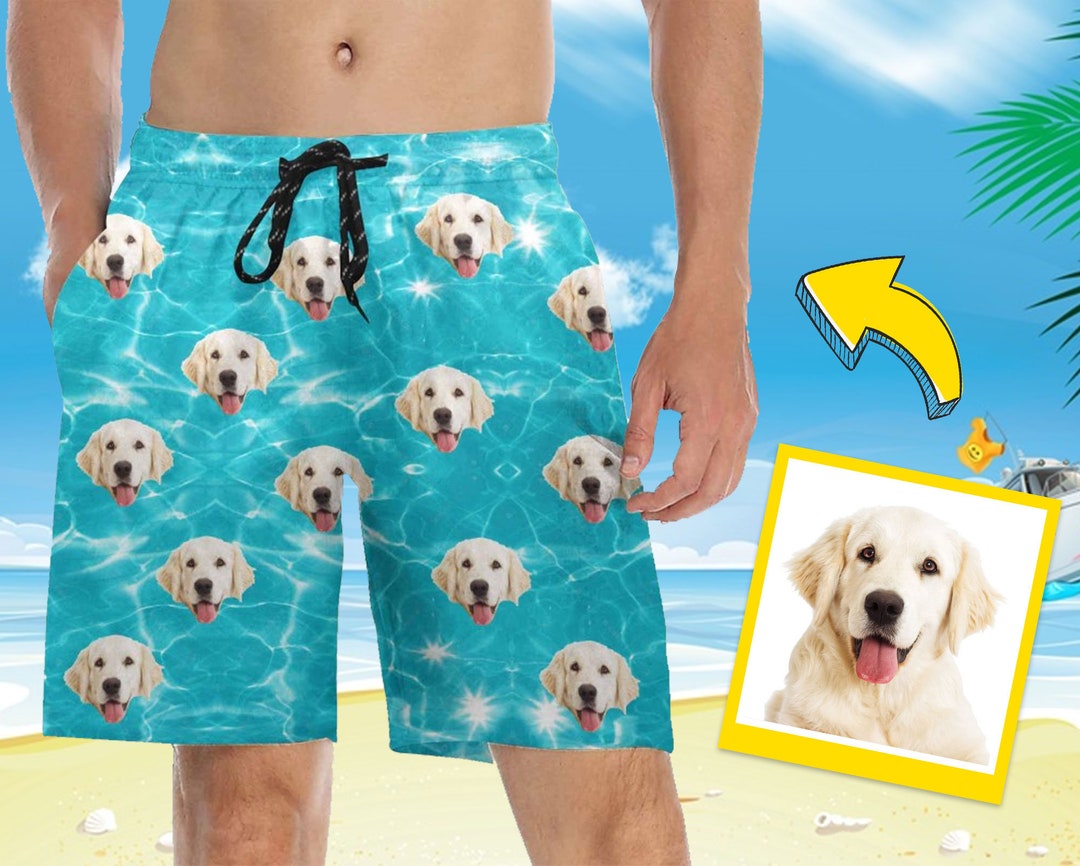 Custom Face Swim Trunks Personalized Beach Shorts With Photo Funny Men