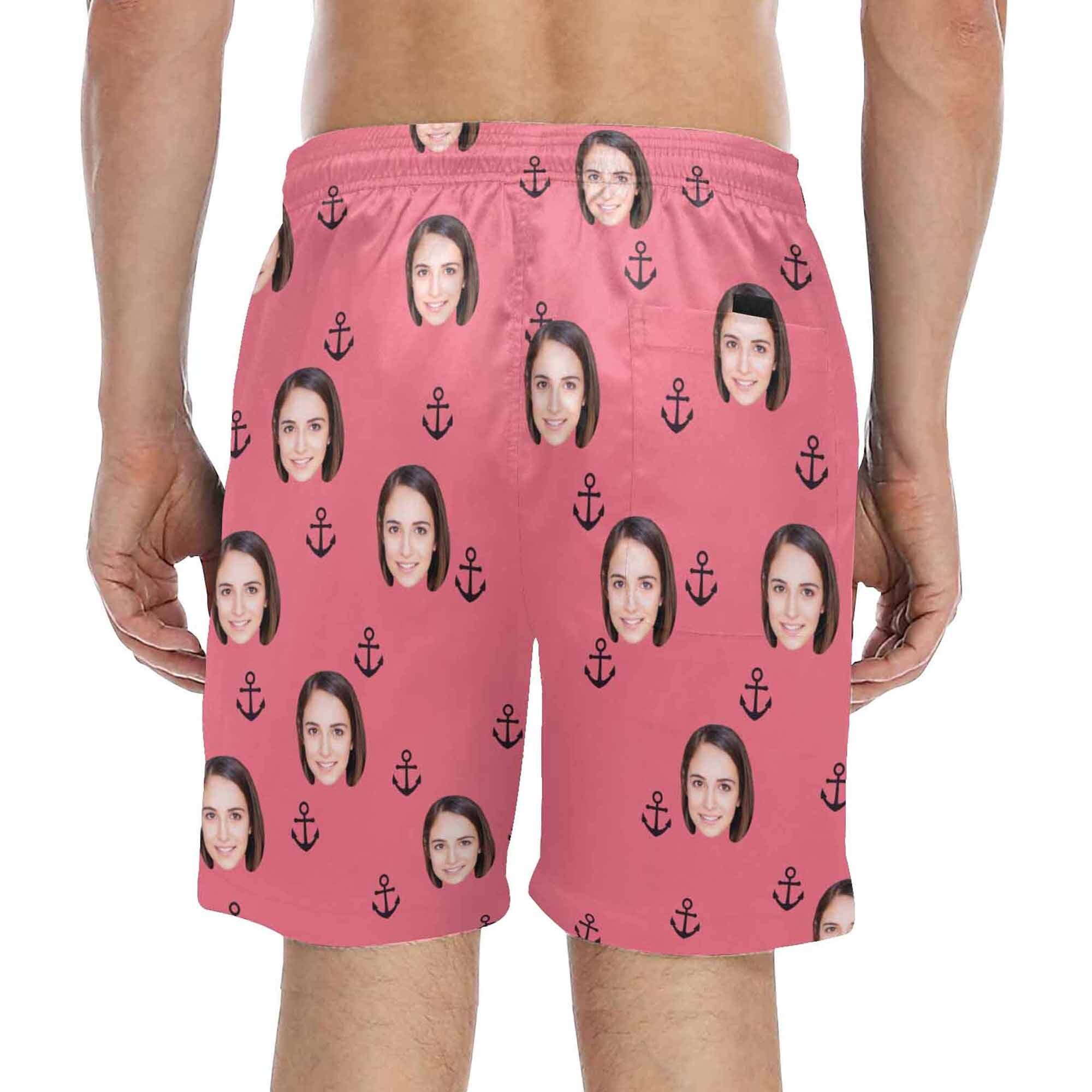 Custom Face Swim Trunks Personalized Beach Shorts With Photo Etsy