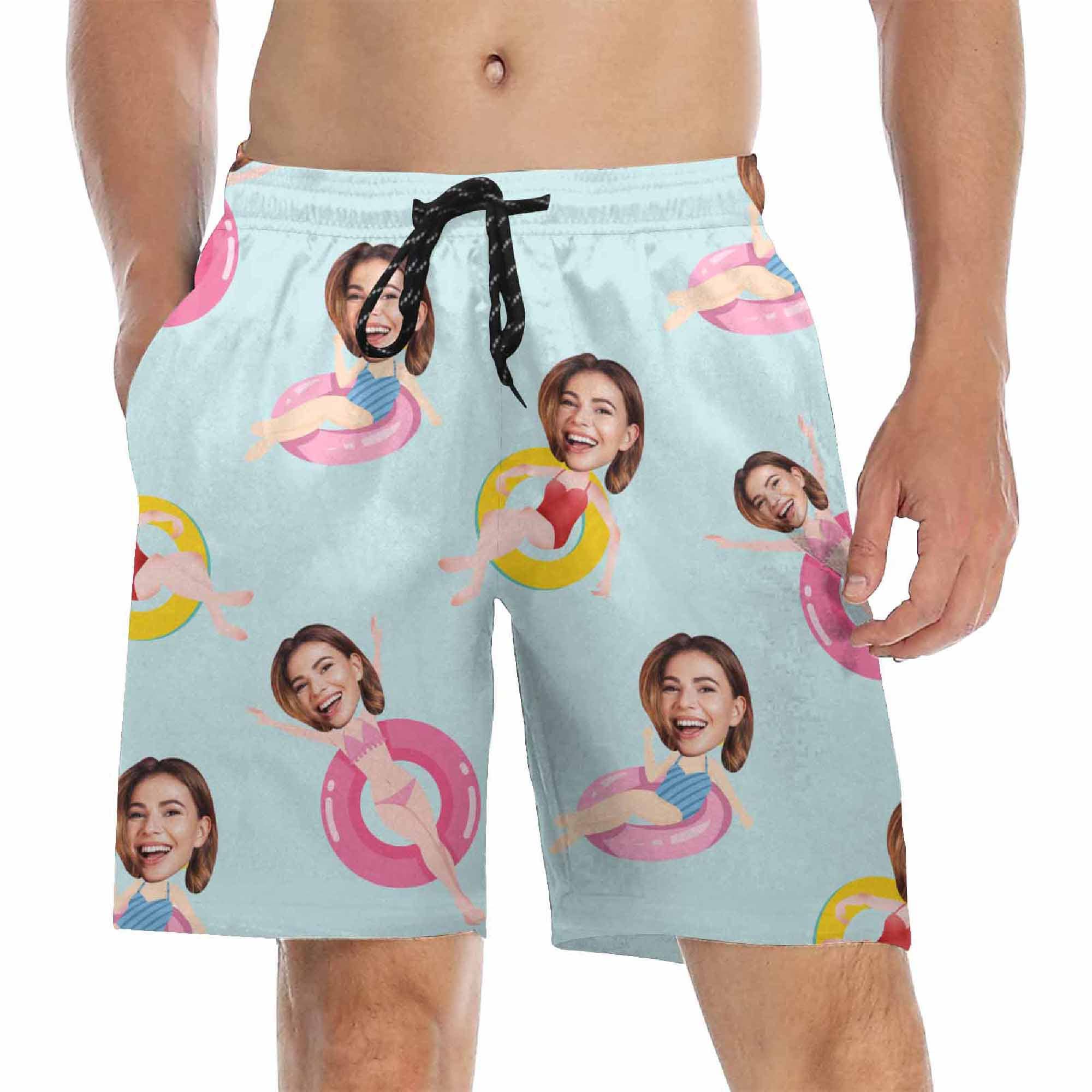 Custom Face Swim Trunks: Personalized Photo Beach Shorts, Funny Gift - Etsy
