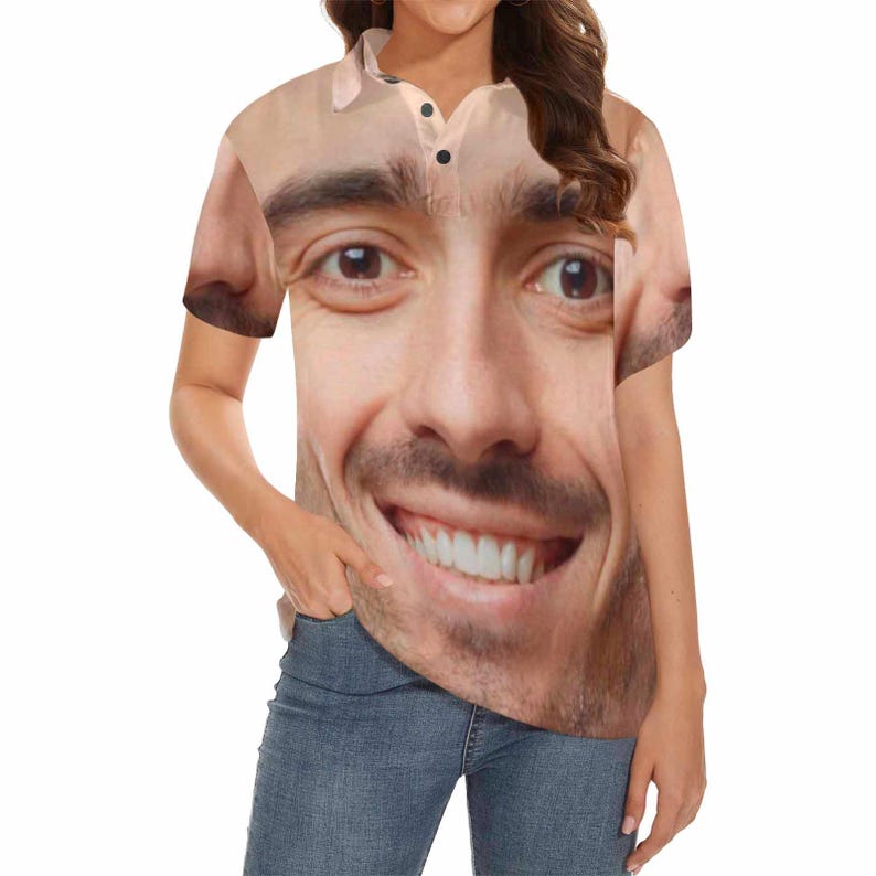 Personalized Face Polo Shirt,custom Photo Golf Shirt,funny Couple ...