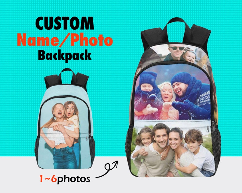 Personalised Kids Backpack With Photo Custom School Bag for - Etsy