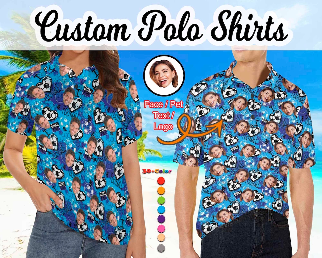 Retro Style Custom Polo Shirts for Men Womens, Personalized Short ...