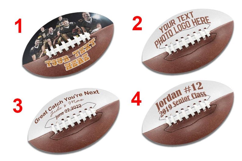 Custom Photo Football: Personalized Team Gift, Coach Keepsake - Etsy