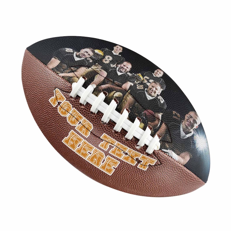Custom Photo Football: Personalized Team Gift, Coach Keepsake - Etsy