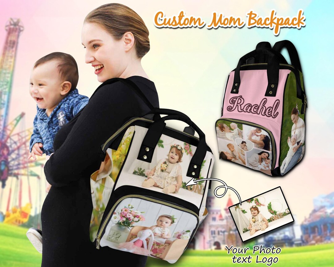 Custom Photo Collage Diaper Bag Backpack: Personalized Mommy Bag - Etsy