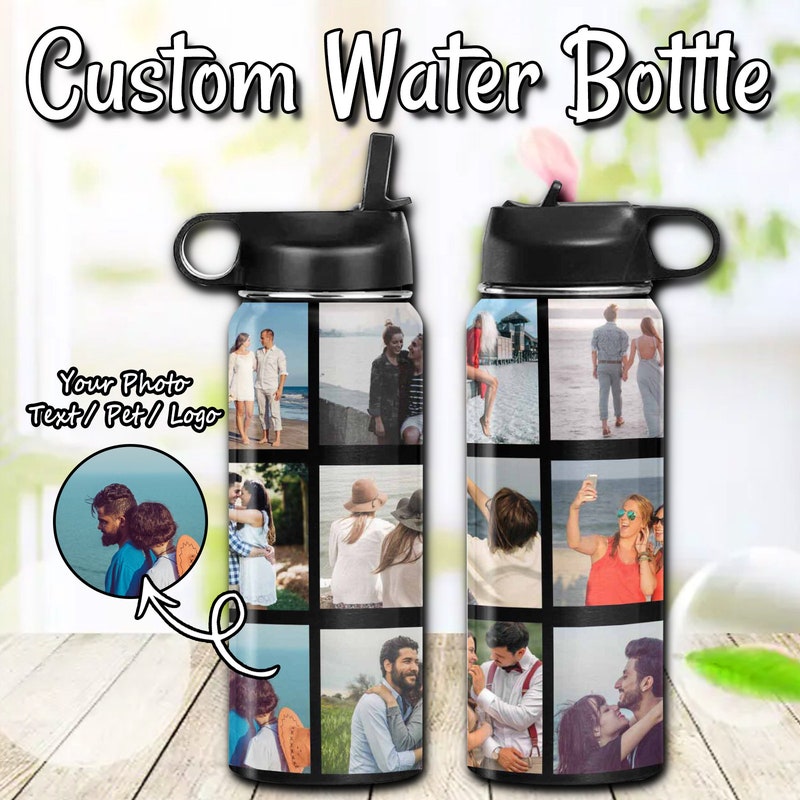 Personalized Water Bottles With Photo - Etsy