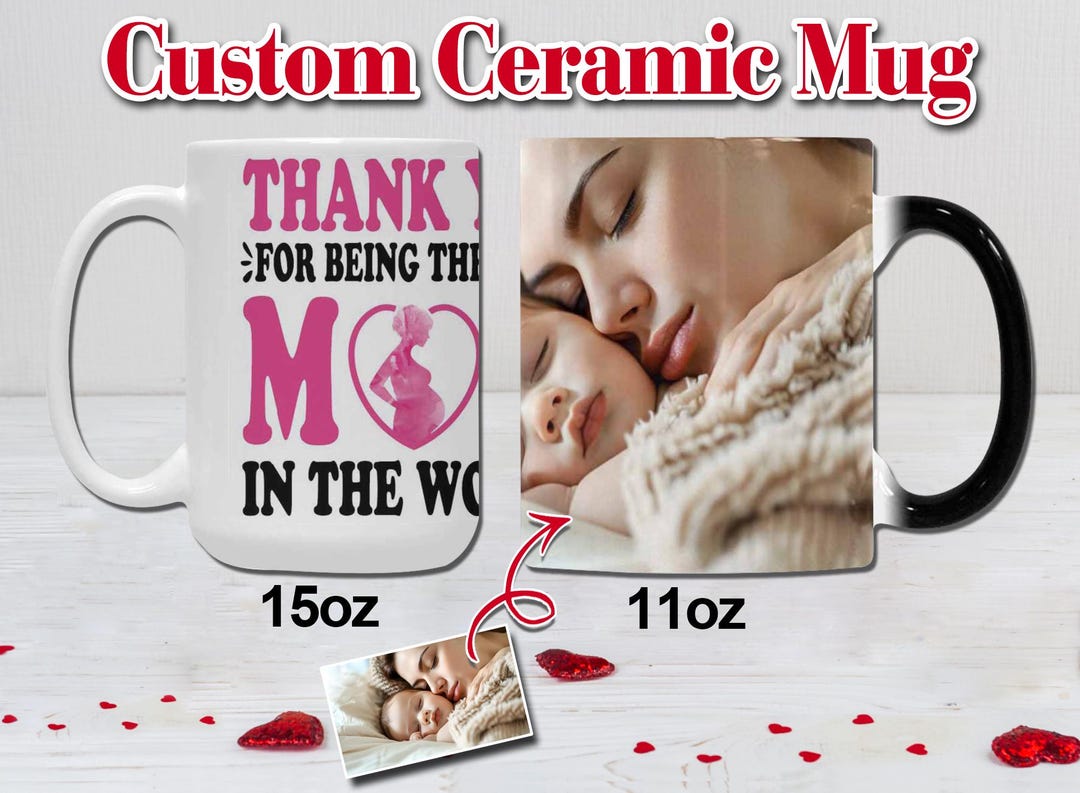 Custom Mom Mug,custom Picture Coffee Cup,for First Time Mom Gift ...
