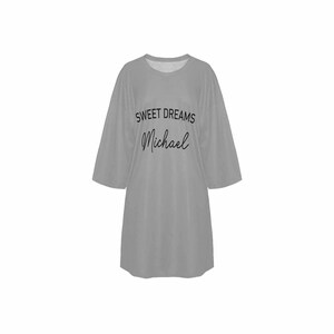 Custom Text Sleepshirt: Personalized Oversized Sleep Tee - Etsy