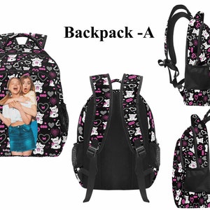 Personalized Photo/name Backpack, Custom Face Lunch Bag Set, With Photo ...