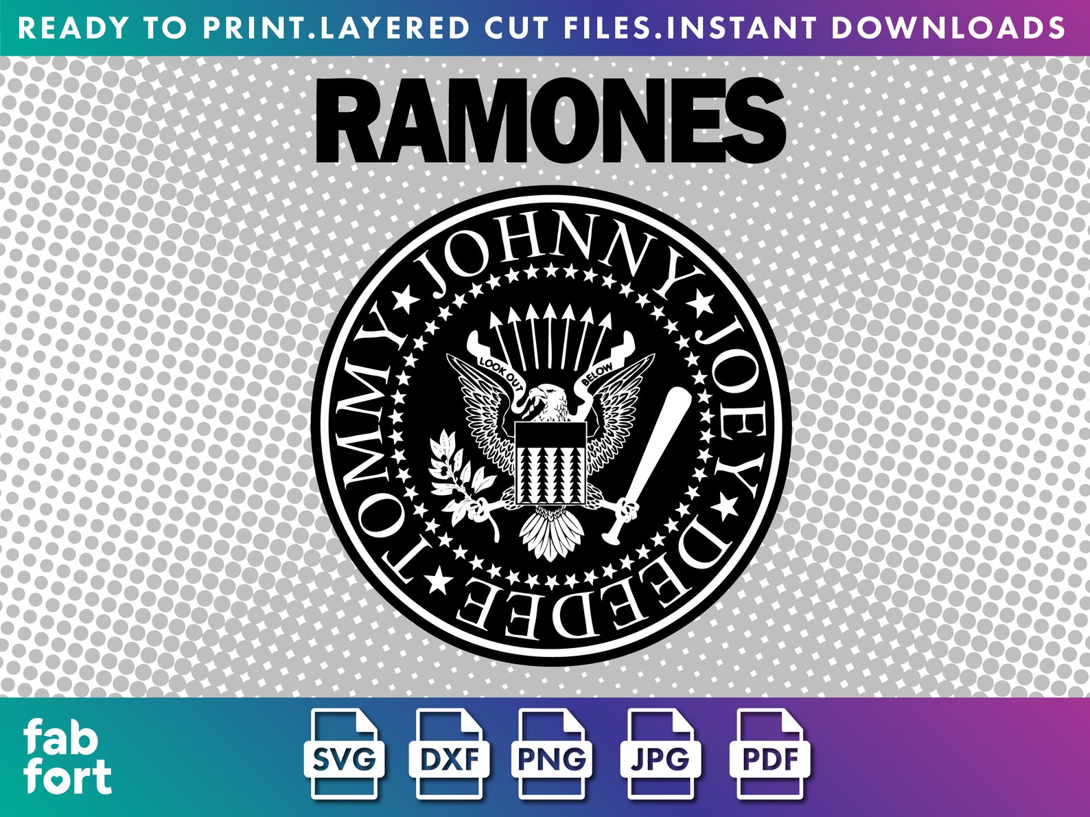 Ramones logo clipart SVG_DXF_PNG_JPG_PDF Cricut Cut Files | Etsy