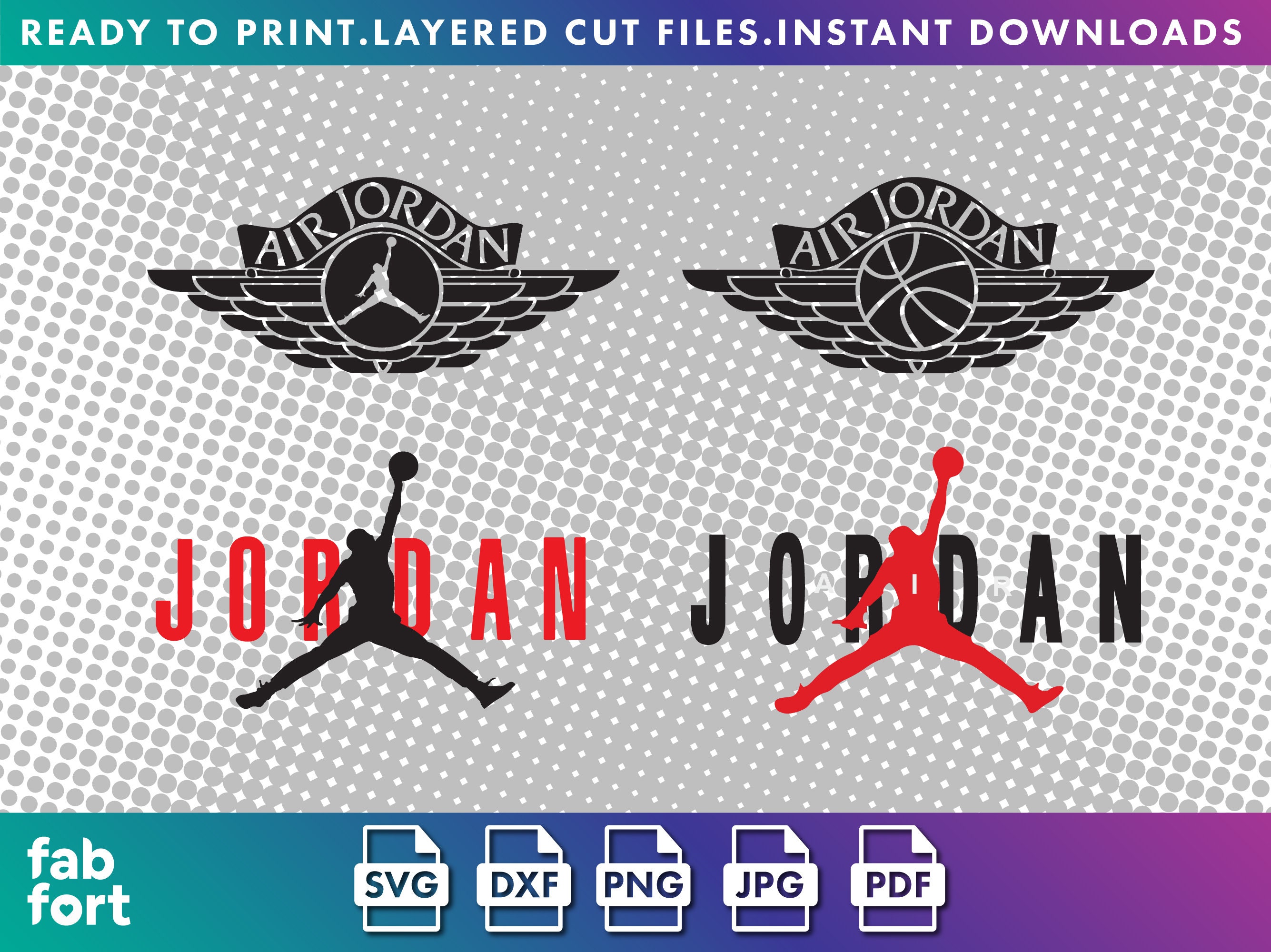Jumpman logo cut files for cricut or silhouette | Etsy
