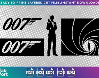 Silhouette James Bond | Etsy