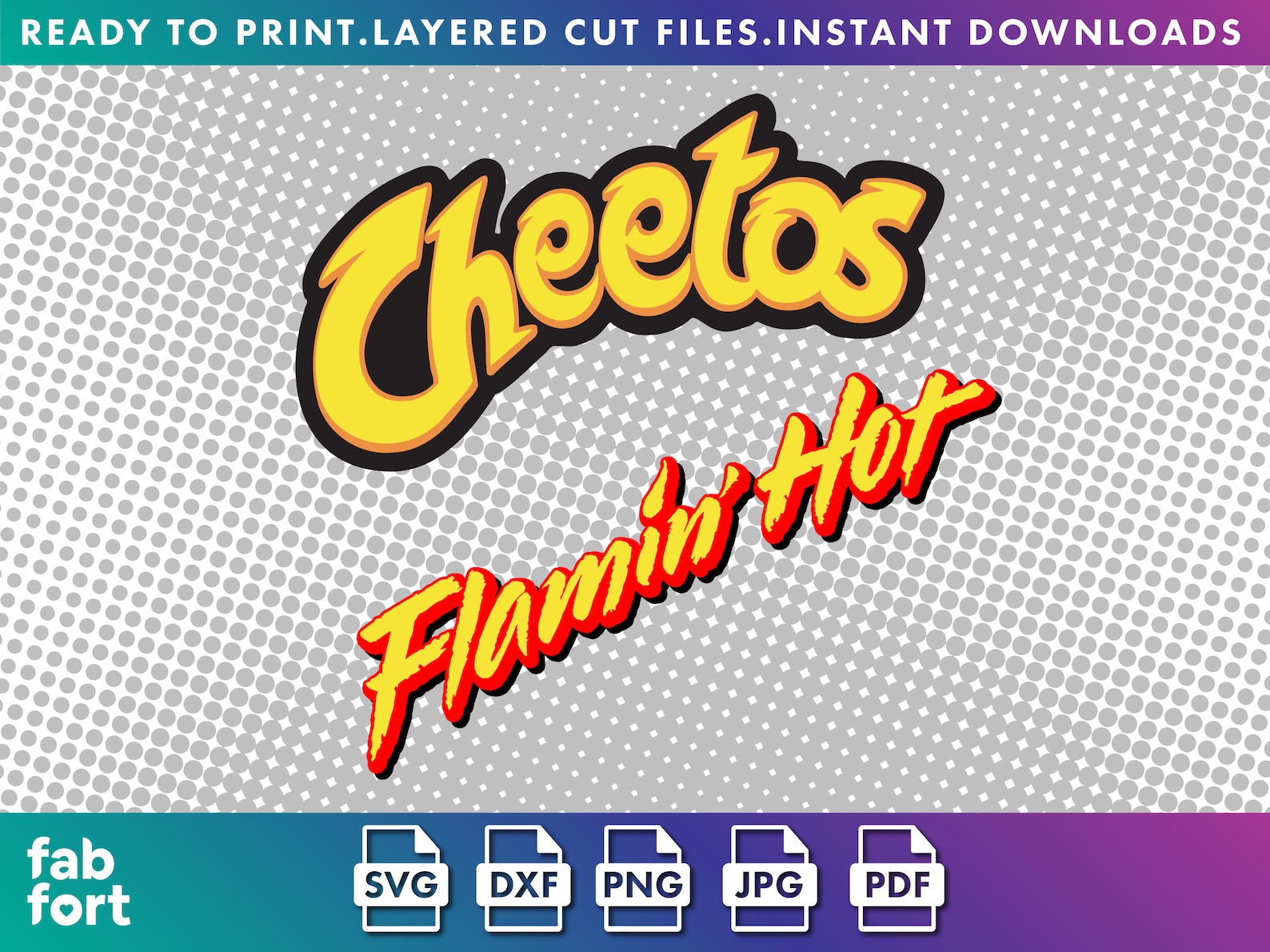 Flamin Hot Cheetos Logo Svgdxfpngpdf Cricut Cut Files Etsy