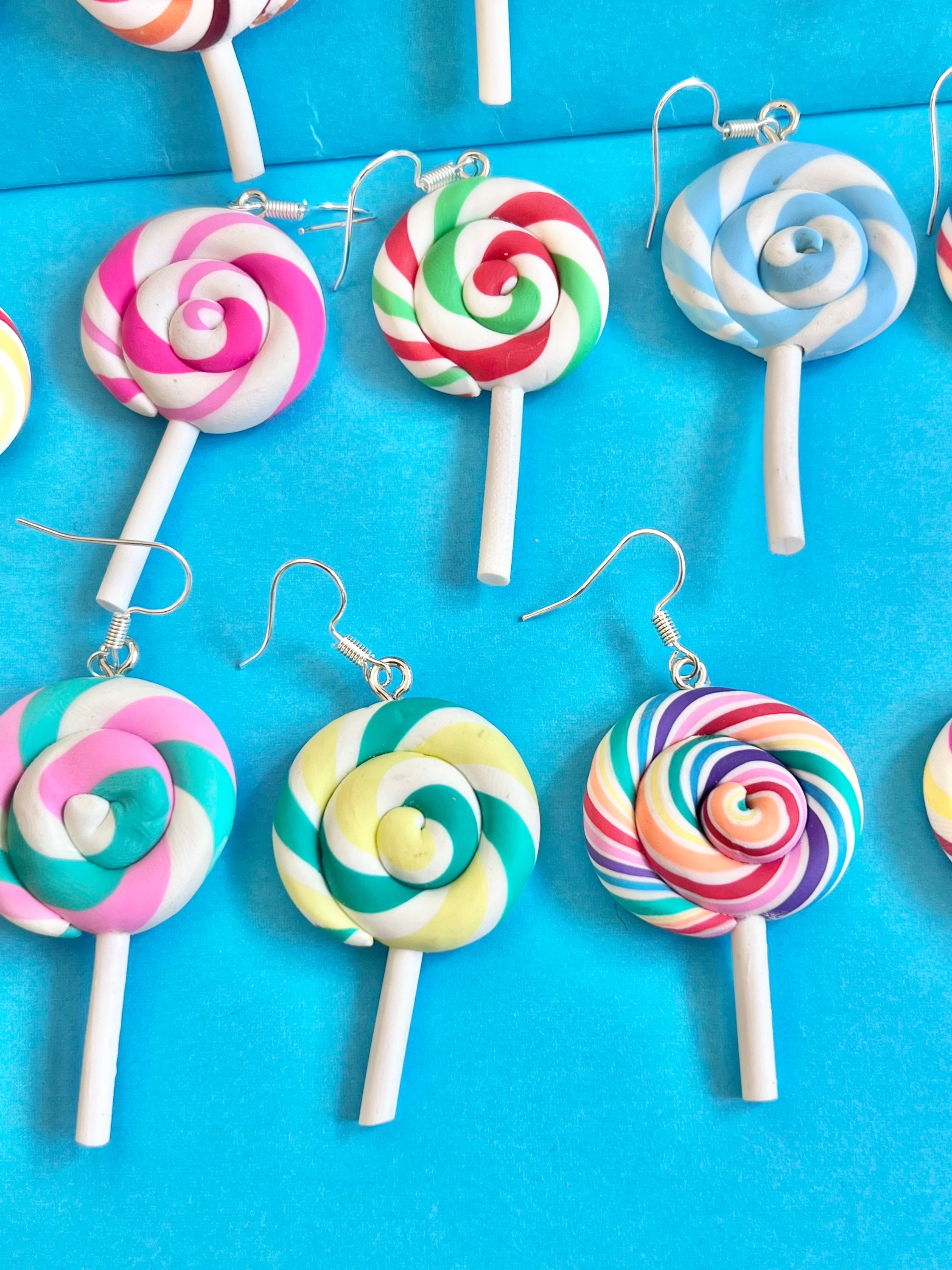 Lollipop Dangle Earrings Fun Earrings Quirky Candy - Etsy Israel