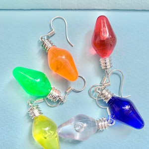Light Bulb Dangle Earrings, Fun Funky, Dangle, Dangler Retro Earrings ...