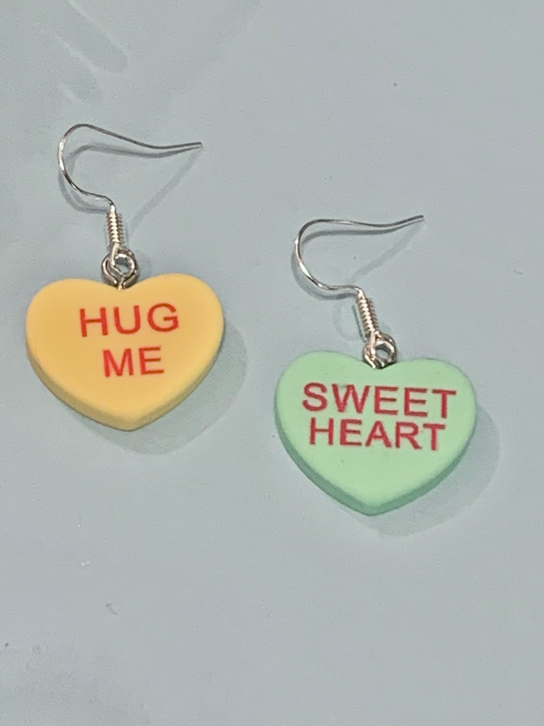 Heart Sweet Dangle Earrings Super Cute Quirky Fun and Funky - Etsy UK