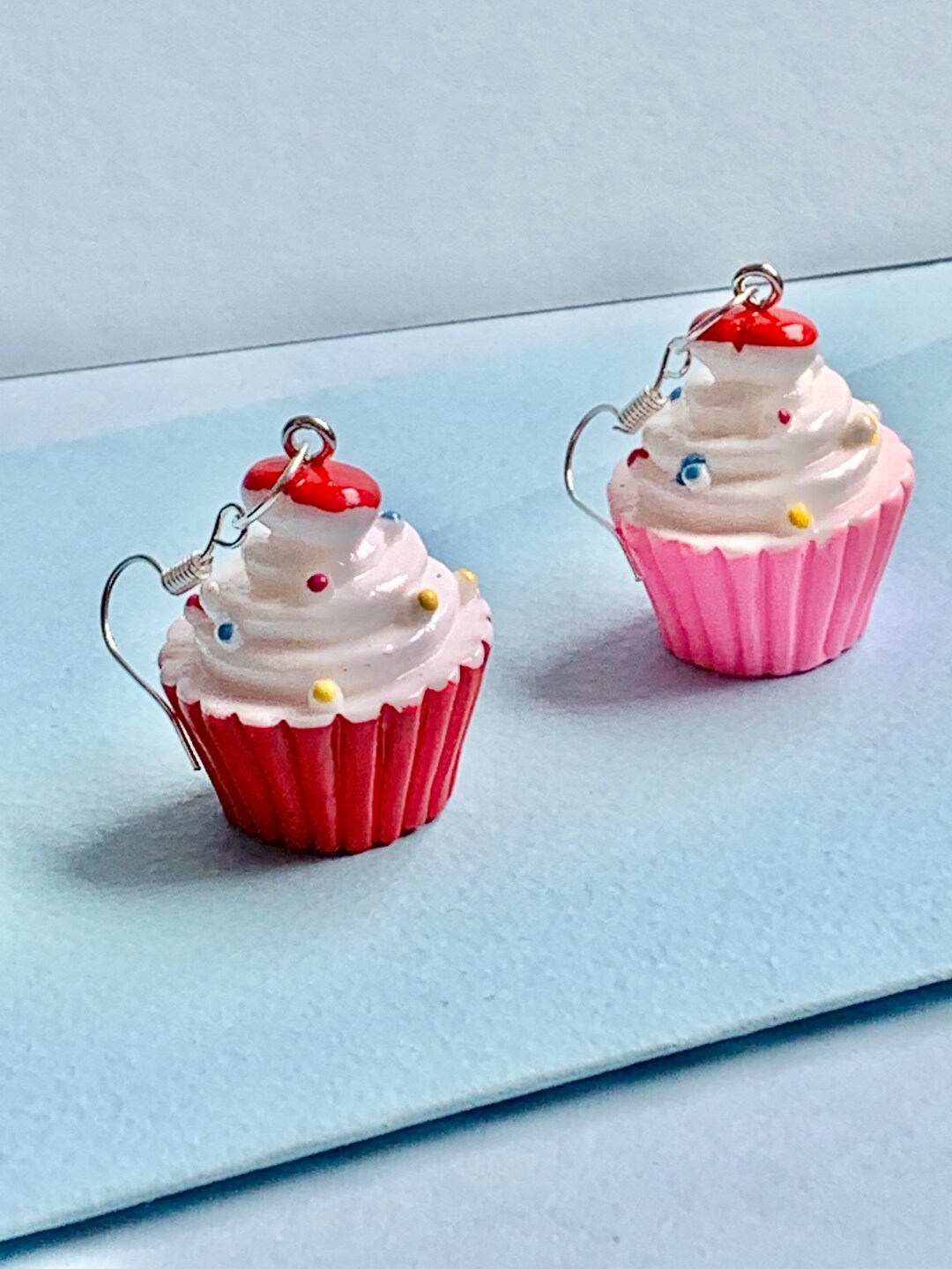Cup Cake Dangle Earrings, Quirky Jewellery, Bakers, Funky, Cute and Fun ...