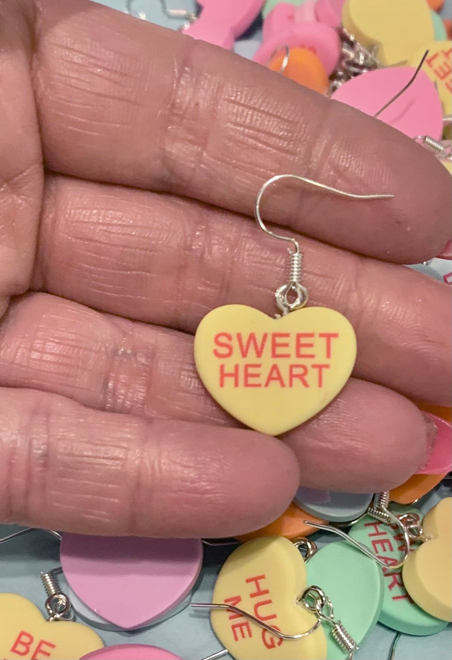 Heart Sweet Dangle Earrings, Super Cute, Quirky, Fun and Funky love ...