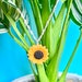 Sunflower Mini Sun Flower Dangler Earrings Yellow/orange - Etsy