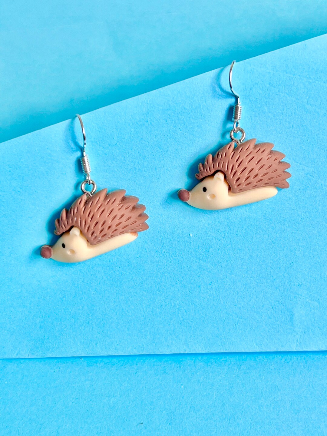 Harriet the Hedgehog Earrings, Fun Funky, Dangler Earrings - Etsy