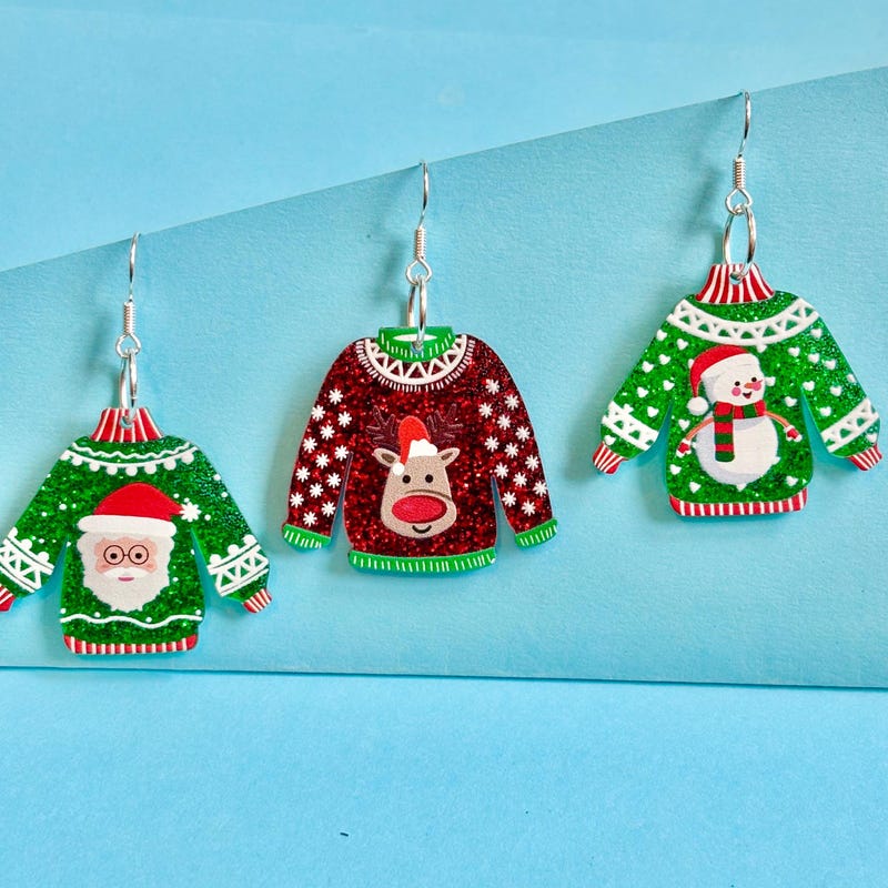 Reindeer Bell Earrings - Etsy UK