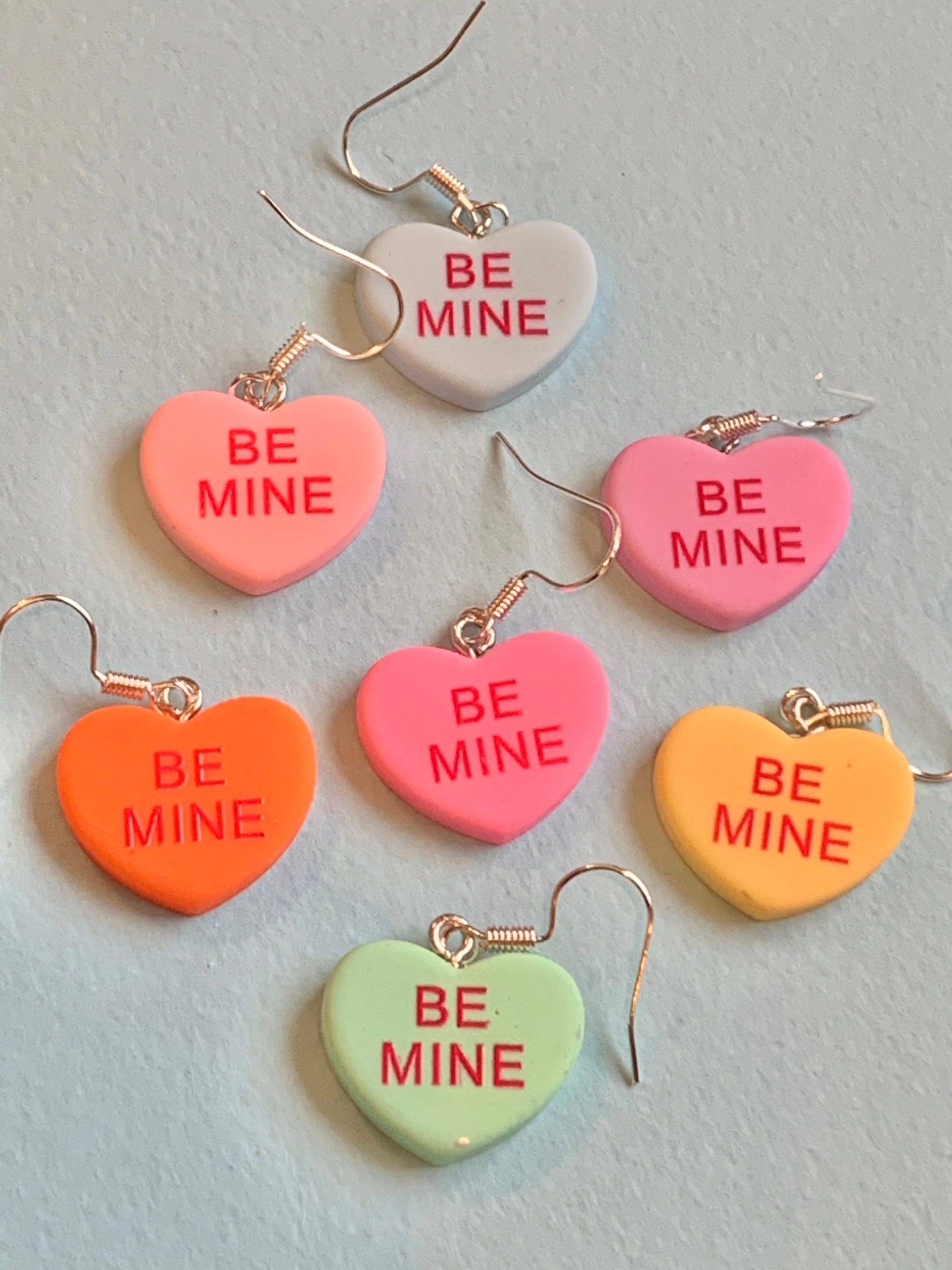 Heart Sweet Dangle Earrings Super Cute Quirky Fun and Funky | Etsy UK