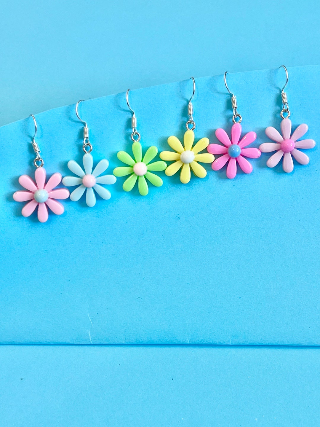 Daisy Mini - Beautiful Flower Dangler Earrings-pair Fun and Funky ...