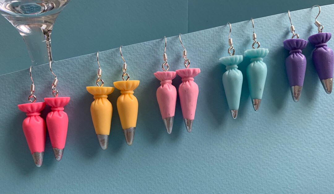 Icing Bag, Cake Making, Baking, Cooking Earrings, Funky Earrings ...