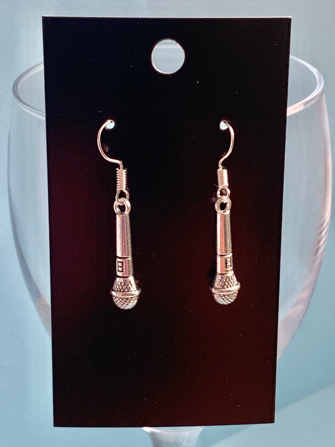 Microphone dangle earrings Funky Fun Cute and original | Etsy