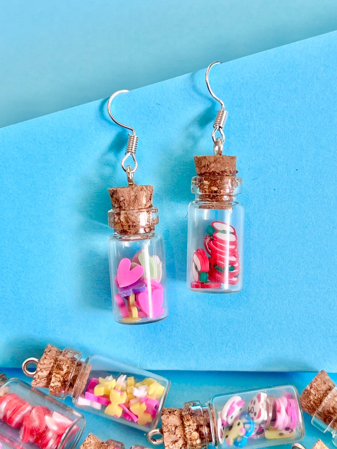 Sweet/fruit Jar Dangle Earrings Candy Jar, Super Cute, Quirky, Fun and ...