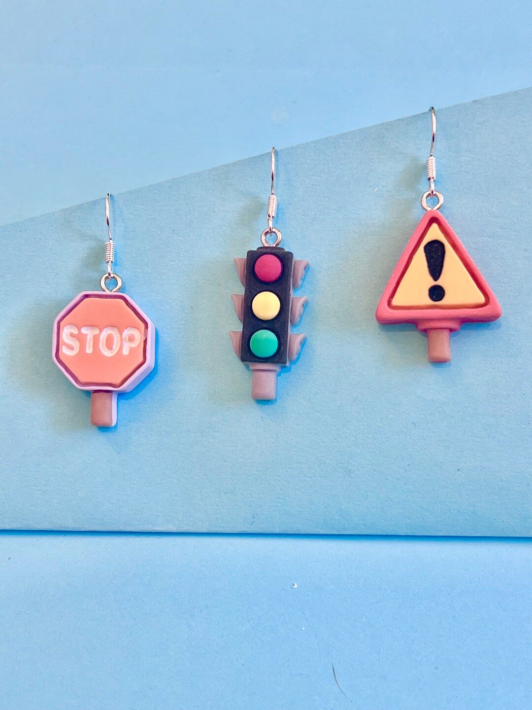Traffic Sign Dangle Earrings, Funky Earrings, Fun Earrings, Quirky and ...