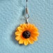 Sunflower Mini Sun Flower Dangler Earrings Yellow/orange - Etsy
