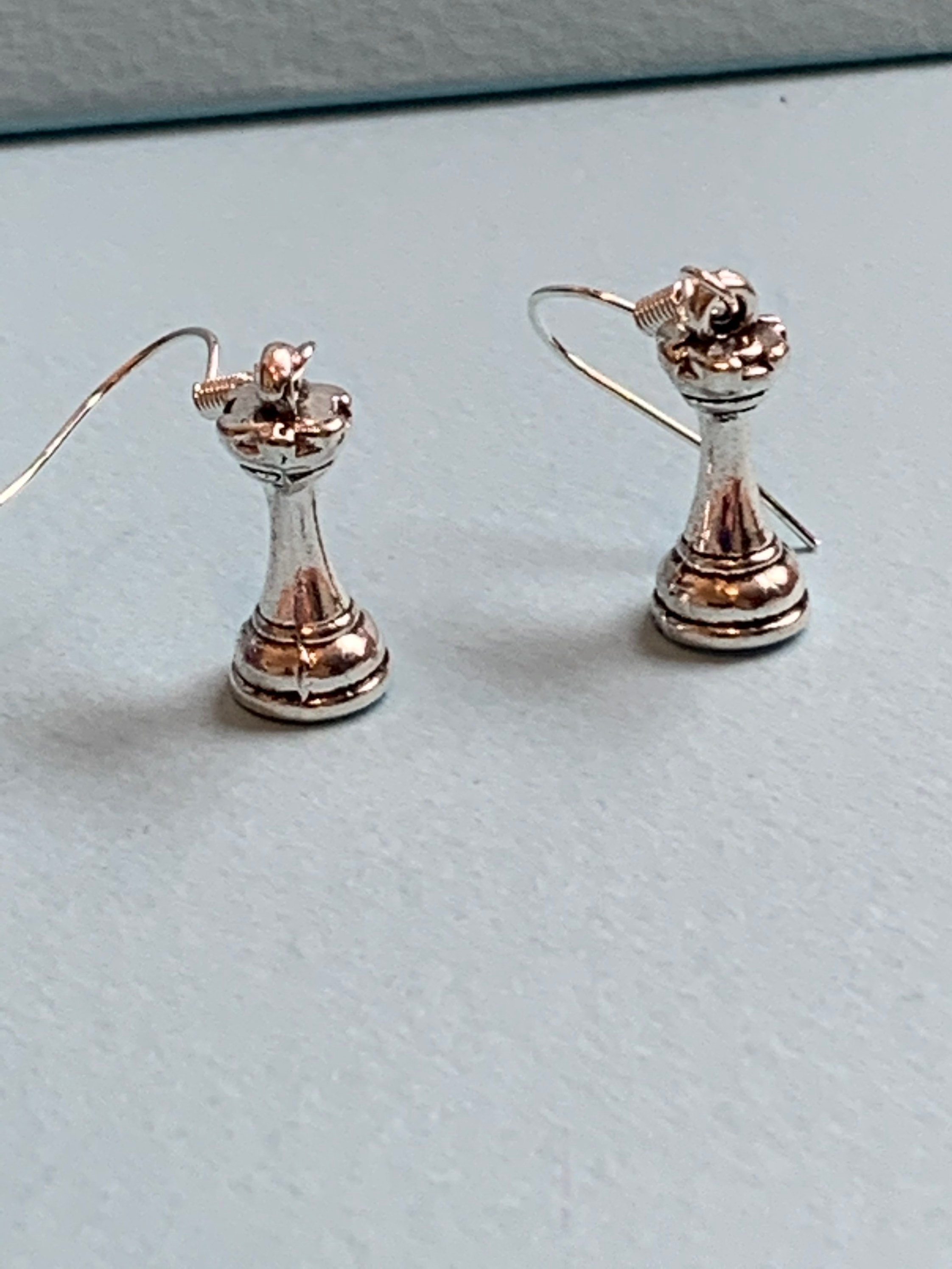 Chess Pieces Dangle Earrings, Quirky Jewellery, Funky, Cute and Fun ...