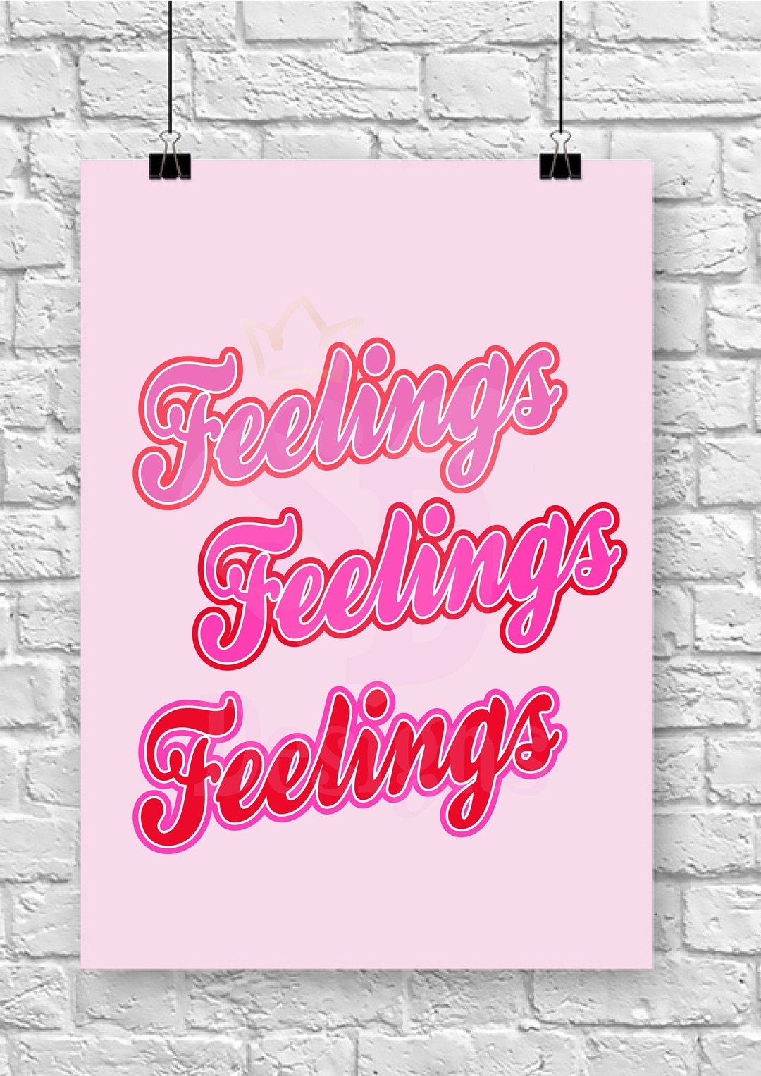 Feelings Illustration Print, A5 A4 A3 Home Decor Wall Art for Girls ...