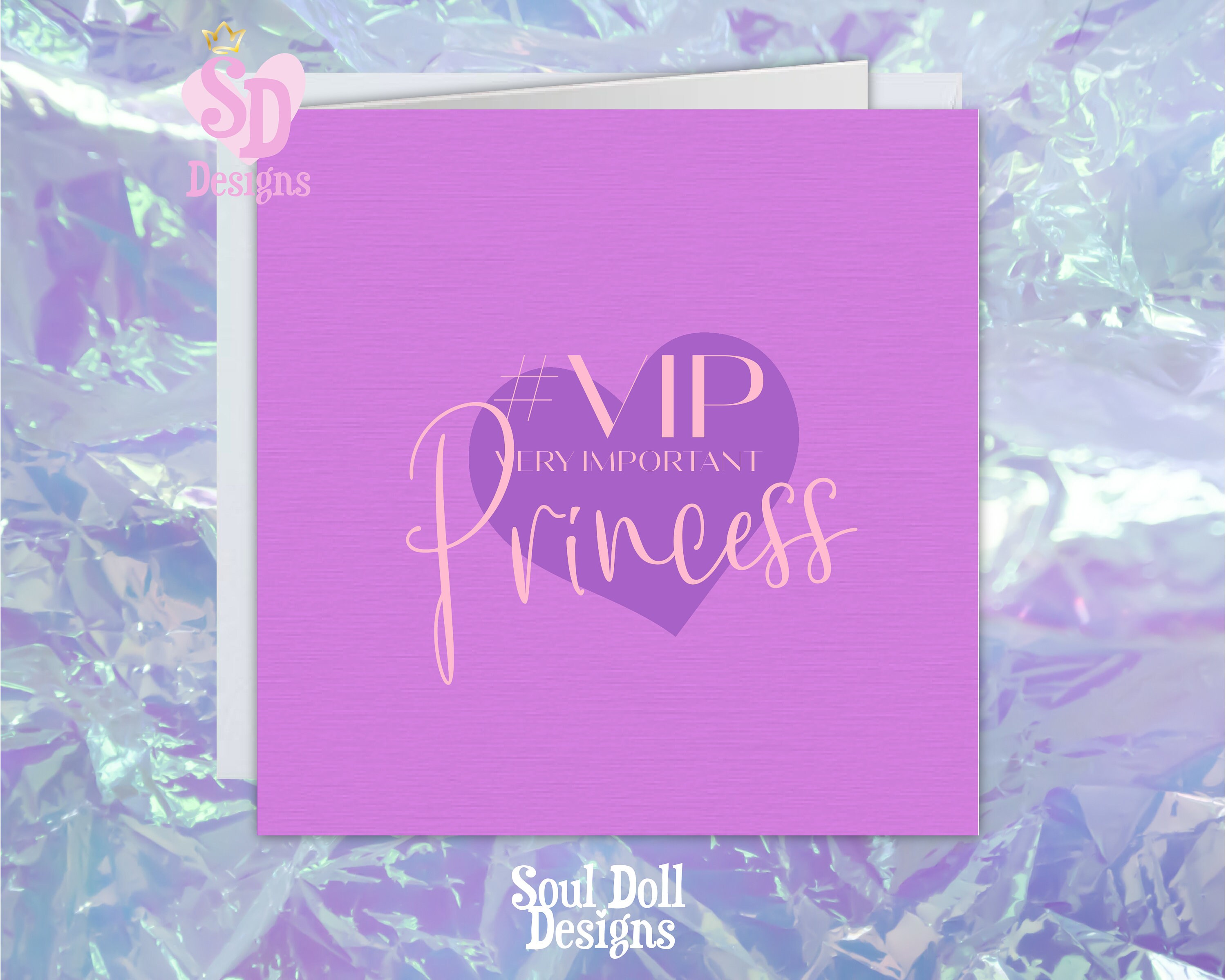 VIP Princess Birthday Card for Hercard for Your Bestiebest - Etsy