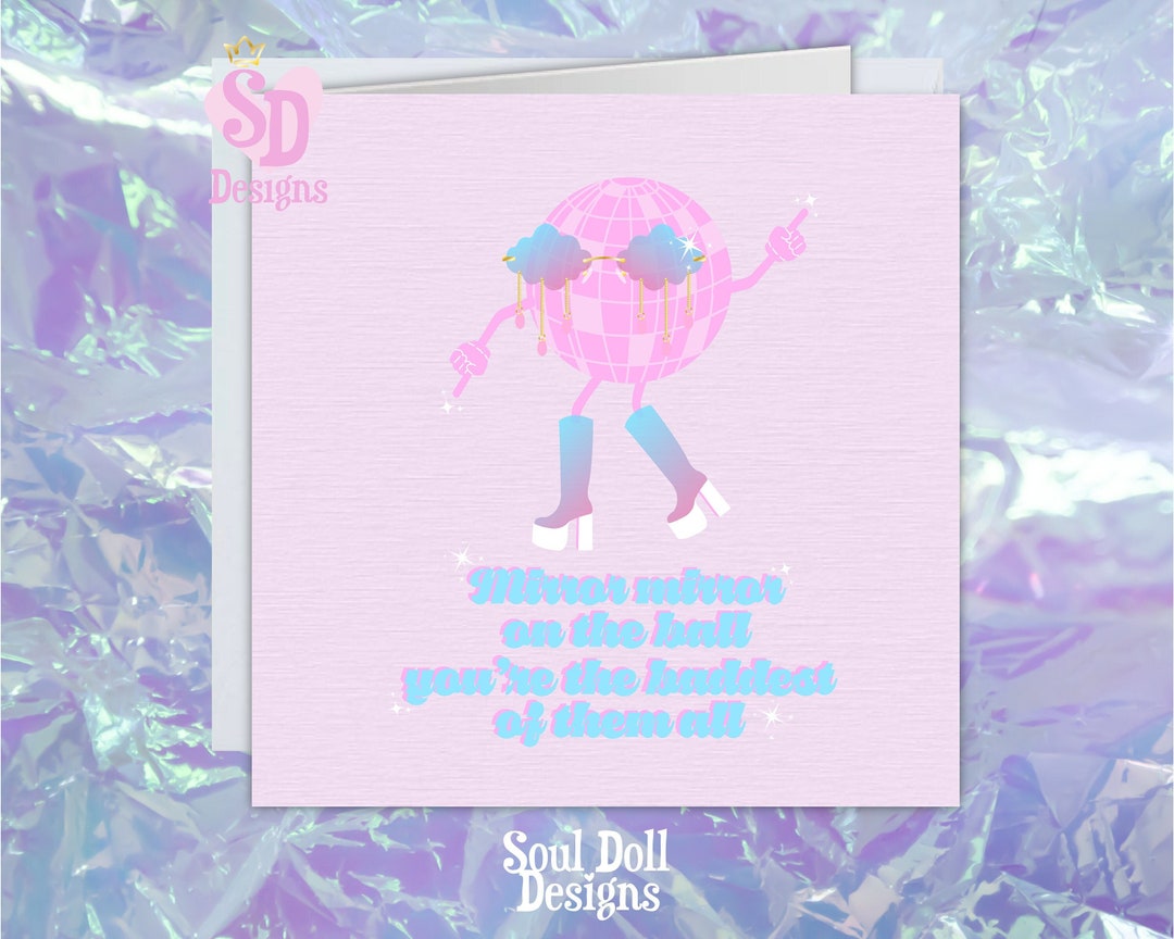 Pink Disco Ball Dancing Queen Birthday Card for Friend, Birthday Card ...