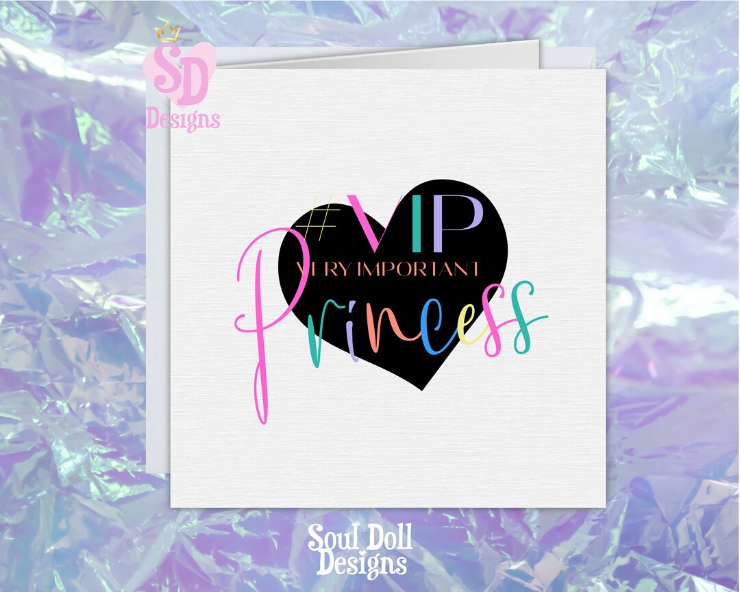 VIP Princess Birthday Card for Hercard for Your Bestiebest - Etsy