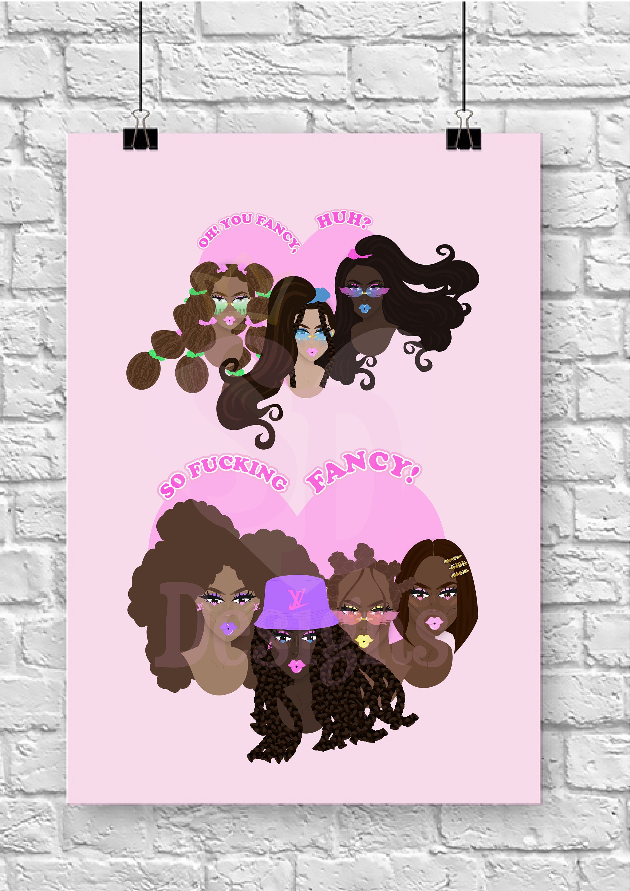 Oh You Fancy Huh Illustration Print for Framing A5 A4A3 - Etsy