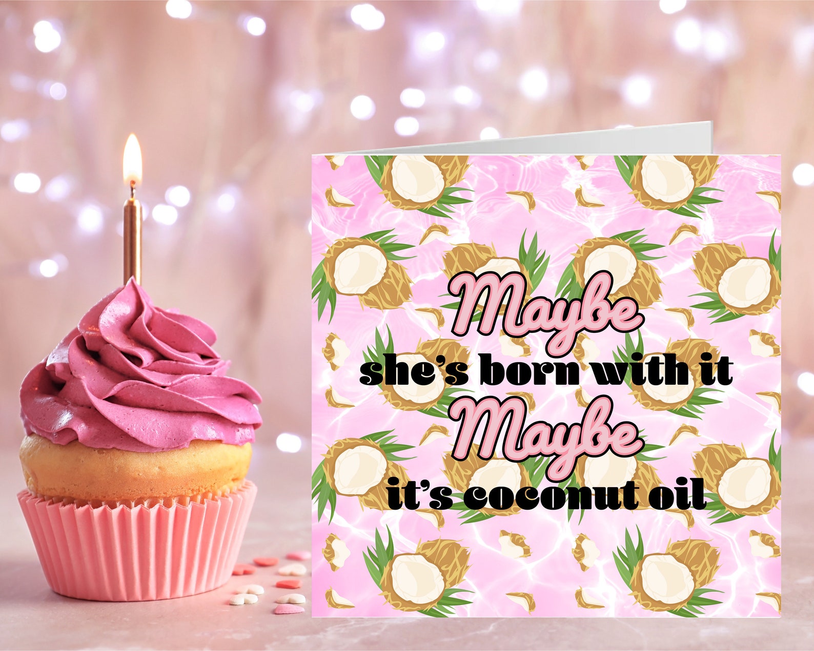 Coconut Miracles fun Birthday Card for Her Uksummer Tropical - Etsy