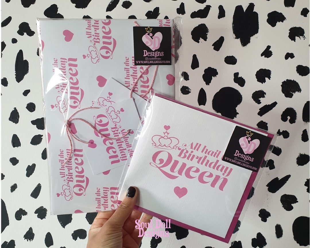 All Hail the Birthday Queen-fun Birthday Card for Her UK, Queens Crown ...