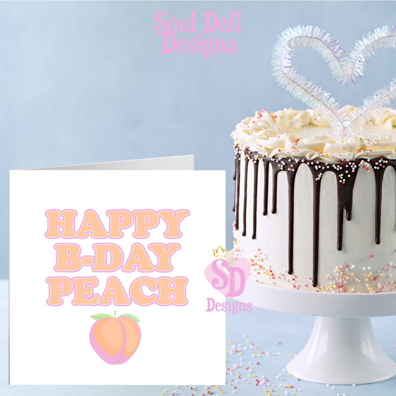 Happy Birthday Peach- Fun Gift Wrap & Tags for Her UK, Fruit Peach ...